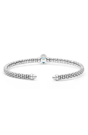 Lagos Signature Caviar Blue Topaz Cuff