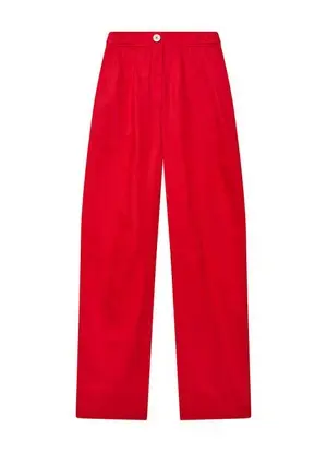 Mint Velvet Wide Leg Utility Trousers With Button Tab Cuffs