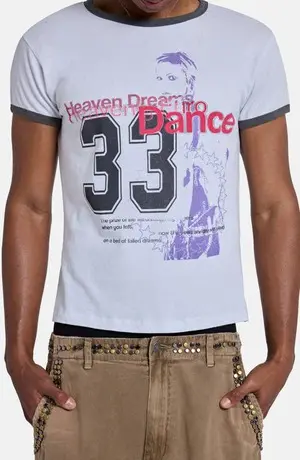 JADED LONDON Heavenly Graphic Ringer T-shirt