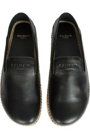 Balmain Smooth Leather Espadrilles