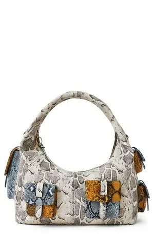 AIMEE Rebel Leather Shoulder Bag - Snake Multi