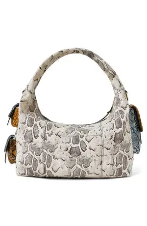 AIMEE Rebel Leather Shoulder Bag - Snake Multi