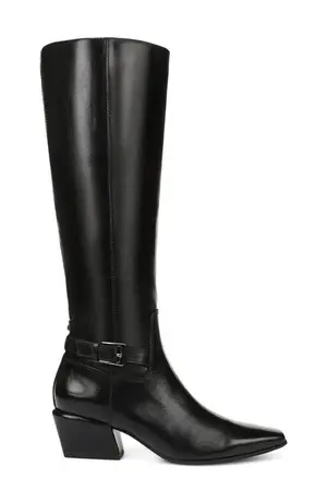 Sam Edelman Haisley Knee High Buckled Block Heel Boots - Black