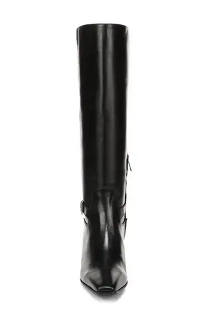 Sam Edelman Haisley Knee High Buckled Block Heel Boots - Black