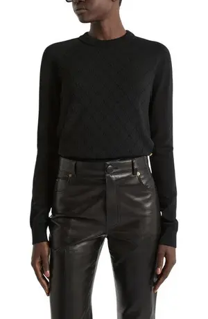 Balmain Fine Knit Jumper With Quilted Effect