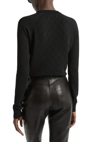 Balmain Fine Knit Jumper With Quilted Effect