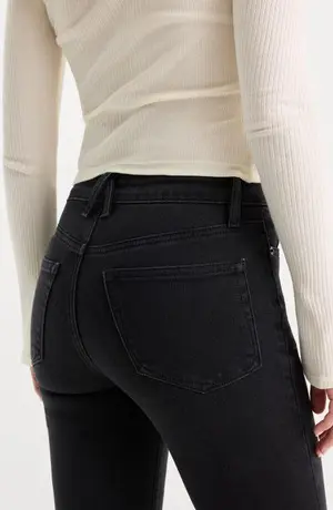 Good American Good Legs High Waist Crop Mini Boot Jeans