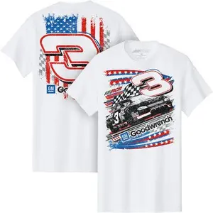 NASCAR Richard Childress Racing Team Collection #3 Gm Goodwrench Patriotic Car Throwback T-shirt - White