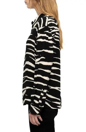 Zadig&Voltaire Tyrica Zebra Print Long Sleeve Shirt