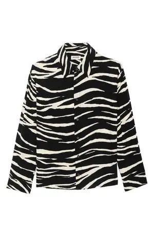 Zadig&Voltaire Tyrica Zebra Print Long Sleeve Shirt