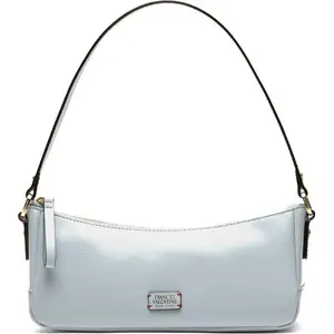 FRANCES VALENTINE Mia Crinkled Leather Shoulder Bag - Light Blue