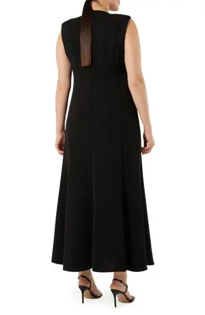 Marina Rinaldi Refeluca Beaded Jewel Neck Dress