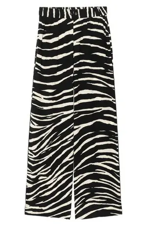 Zadig&Voltaire Pin Zebra Print Wide Leg Pants