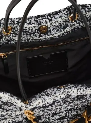 Balmain 1945 Soft Tweed Tote Bag