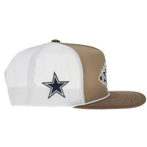 HOOEY White Dallas Cowboys Aztec Trucker Adjustable Hat