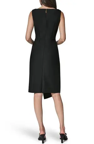 Donna Karan New York Ruffle Detail Sheath Midi Dress
