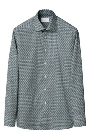 Eton Slim Fit Geometric Twill Shirt