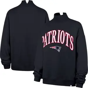 '47 New England Patriots Oversized Vantage Mock Neck Sweatshirt - Navy