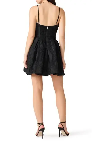 Steve Madden Floral Jacquard Fit & Flare Dress