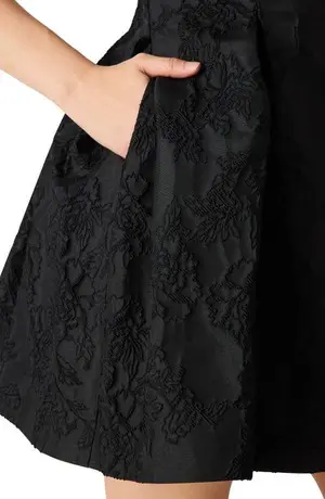 Steve Madden Floral Jacquard Fit & Flare Dress