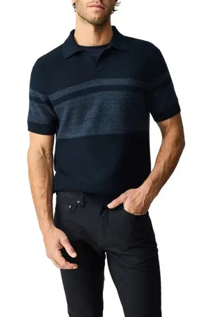 Rodd & Gunn Mount Albert Stripe Short Sleeve Cotton Sweater