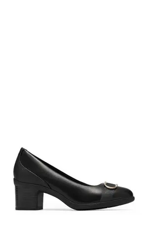 Clarks Shaya Lux Leather Pump - Black