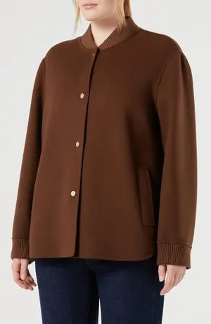 Marina Rinaldi Virgin Wool Blend Short Coat
