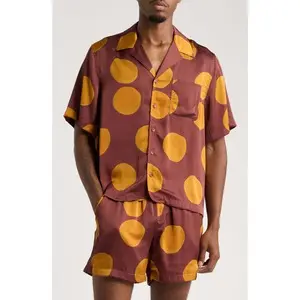 RIZORT Curly Camp Shirt - Maroon