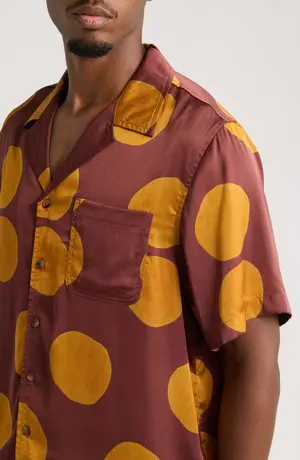 RIZORT Curly Camp Shirt - Maroon