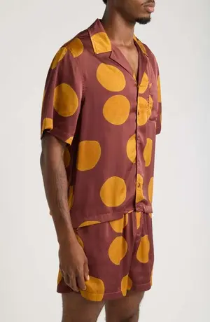 RIZORT Curly Camp Shirt - Maroon