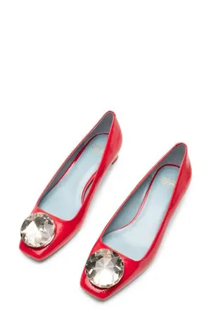 FRANCES VALENTINE Mary Embellished Square Toe Pump
