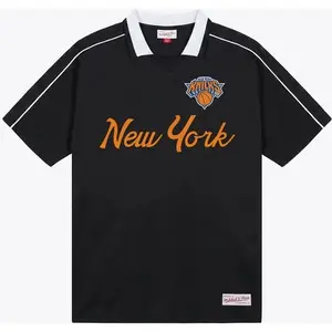 Mitchell & Ness New York Knicks Polo Jersey - Black