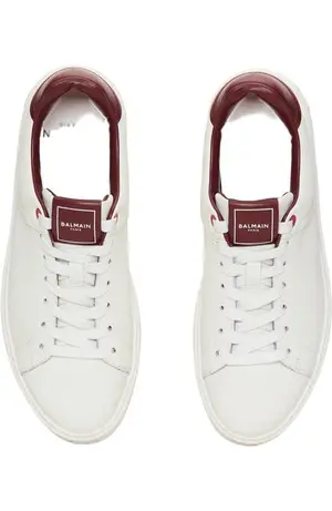 Balmain B-court Smooth Leather Trainers