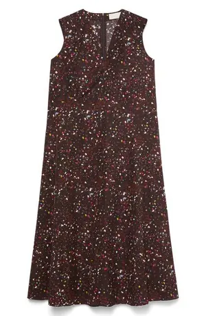 Marina Rinaldi Print Cotton Sleeveless Dress