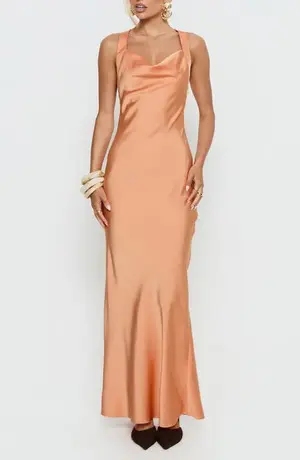 Princess Polly Cowl Neck Crossover Back Maxi Dress