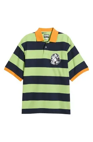 BILLIONAIRE BOYS CLUB Bb Tribeca Stripe Cotton Piqué Polo - Jade Lime