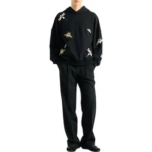 Balmain Embroidered Insect Hoodie - Black