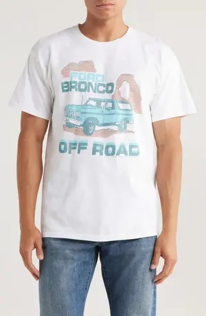 Junk Food Bronco Off Road Graphic T-shirt - White