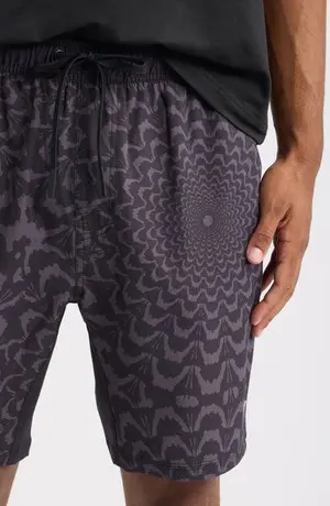 SANTO STUDIO Graphic Print Tech Shorts