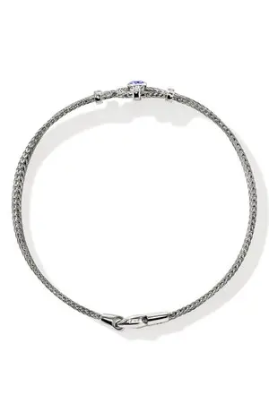 John Hardy Sterling Tanzanite And Diamond Bracelet