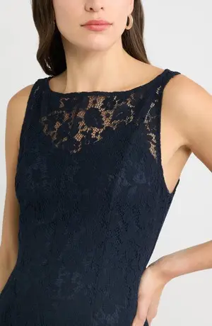 Chelsea28 Sleeveless Fit & Flare Lace Midi Dress