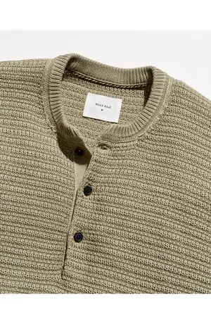 Billy Reid Garment Dyed Links Henley Sweater