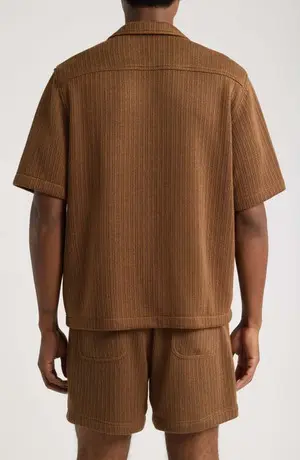 RIZORT Hunter Knit Camp Shirt - Brown