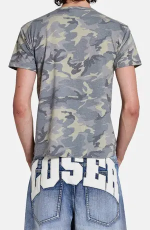 JADED LONDON Skull Text Print Graphic Ringer T-shirt
