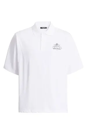 Balmain Printed Vine Polo