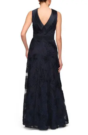 Js Collections Soutache A-line Gown