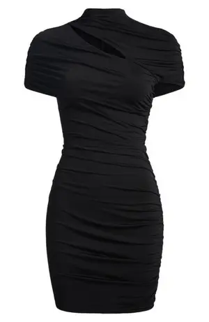 Balmain Draped Jersey Bodycon Dress
