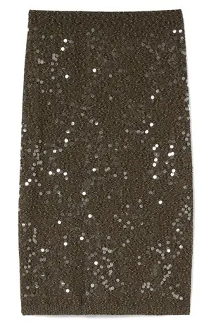 Marina Rinaldi Sequin Bouclé Skirt