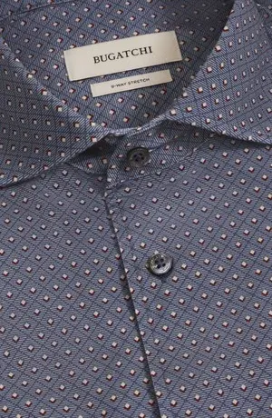 Bugatchi Devon Ooohcotton® Geometric Print Stretch Shirt