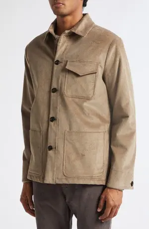 Boglioli Medium Wale Cotton Stretch Corduroy Overshirt